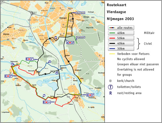 Nijmegen March Maps